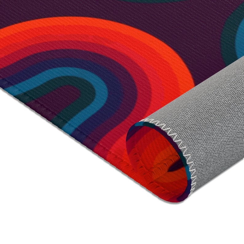 Mod Abstract Area Rugs Retro Vintage Funky Boho Carpet 3 | Etsy