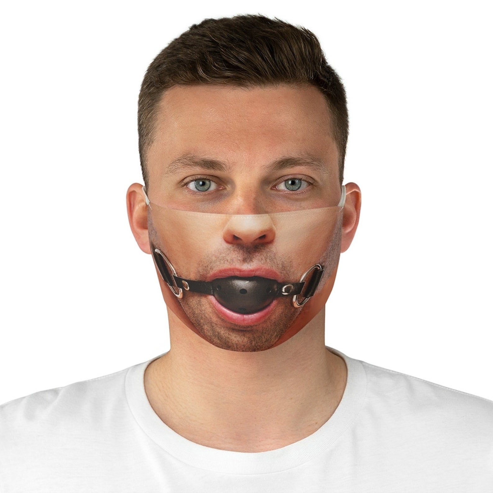 Ball Gag Face Mask Funny Washable Reusable Fabric Face Cover - Etsy