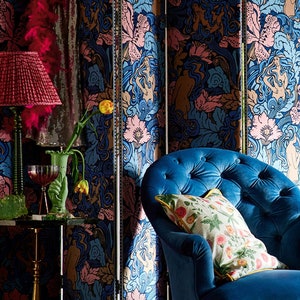 Psyche Vintage Wallpaper Full Roll Funky Bohemian Wall Decor - Etsy