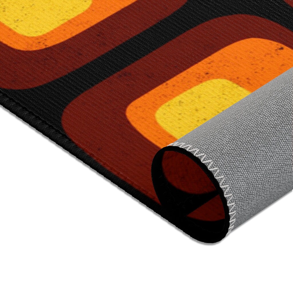 Retro Area Rugs Mod 70s Pattern Vintage Funky Boho Carpet 3 - Etsy ...