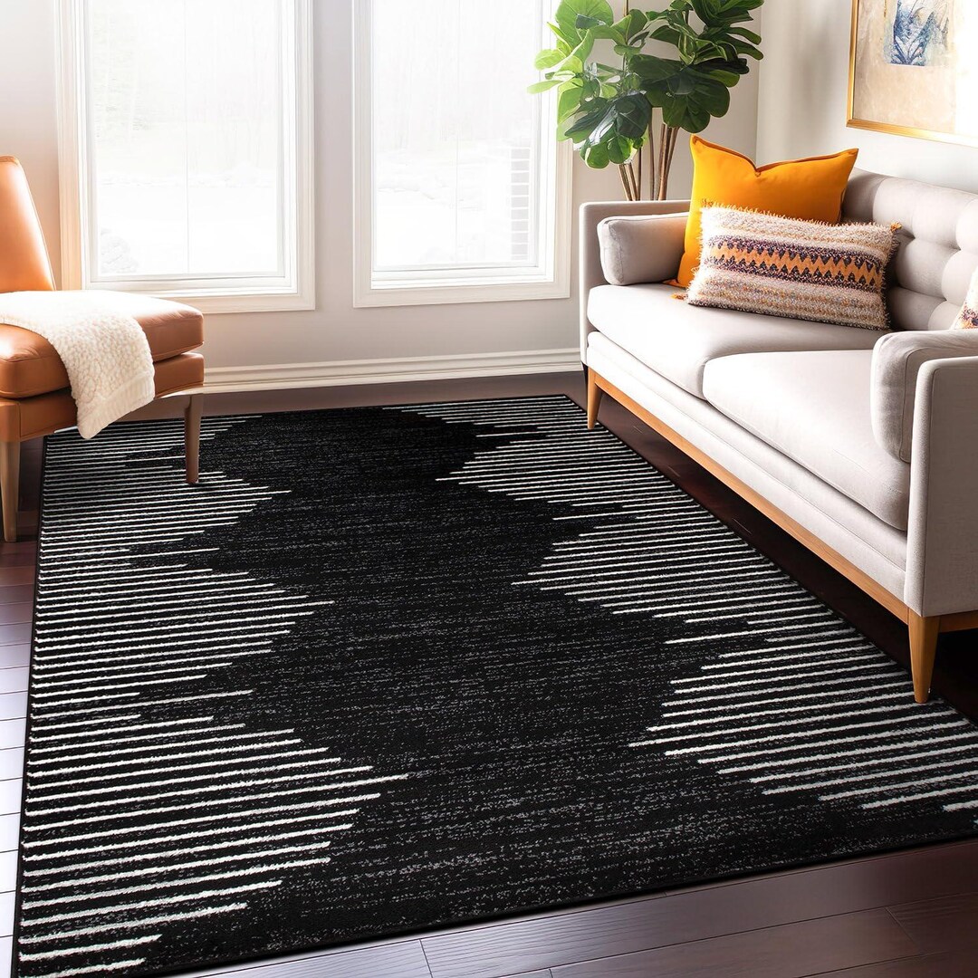 Retro Area Rugs Mod 70s Pattern Vintage Funky Boho Carpet Available in ...