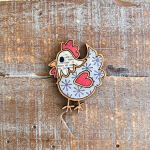 Whimsical Wood Chicken Magnet Collection, Chicken Accessories, Chicken ...