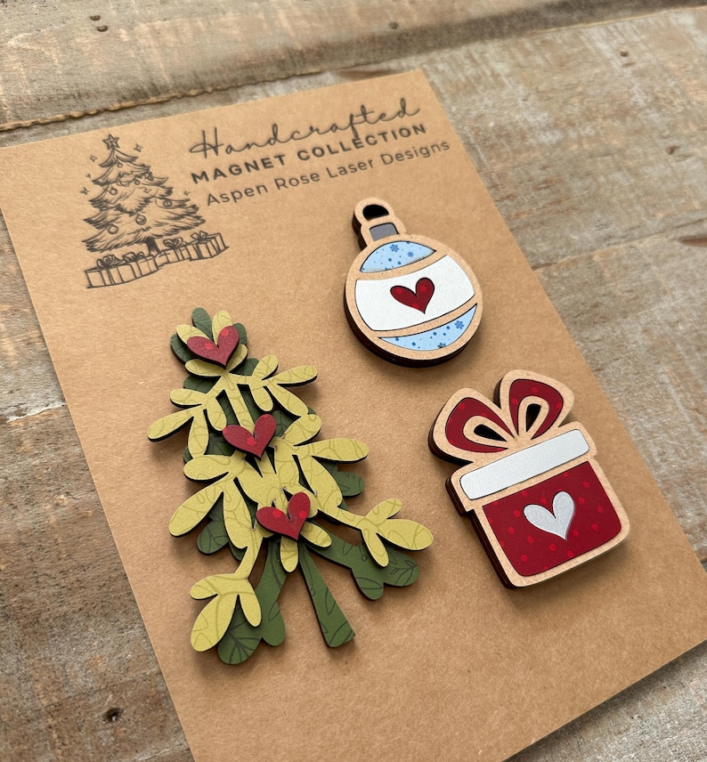 Whimsical Christmas Magnet Collection, Christmas Decorations, Cute ...