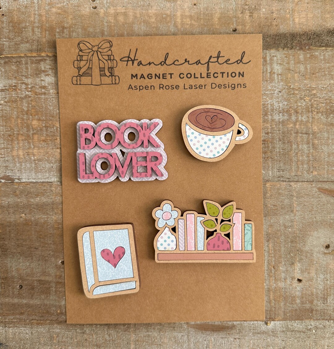 Whimsical Book Magnet Collection, Book Lover Gift, Book Magnets, Cute ...