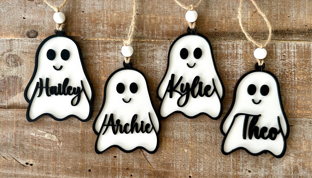 Custom 3D Stocking Tag, Custom Halloween Decor, Halloween Name Tag ...