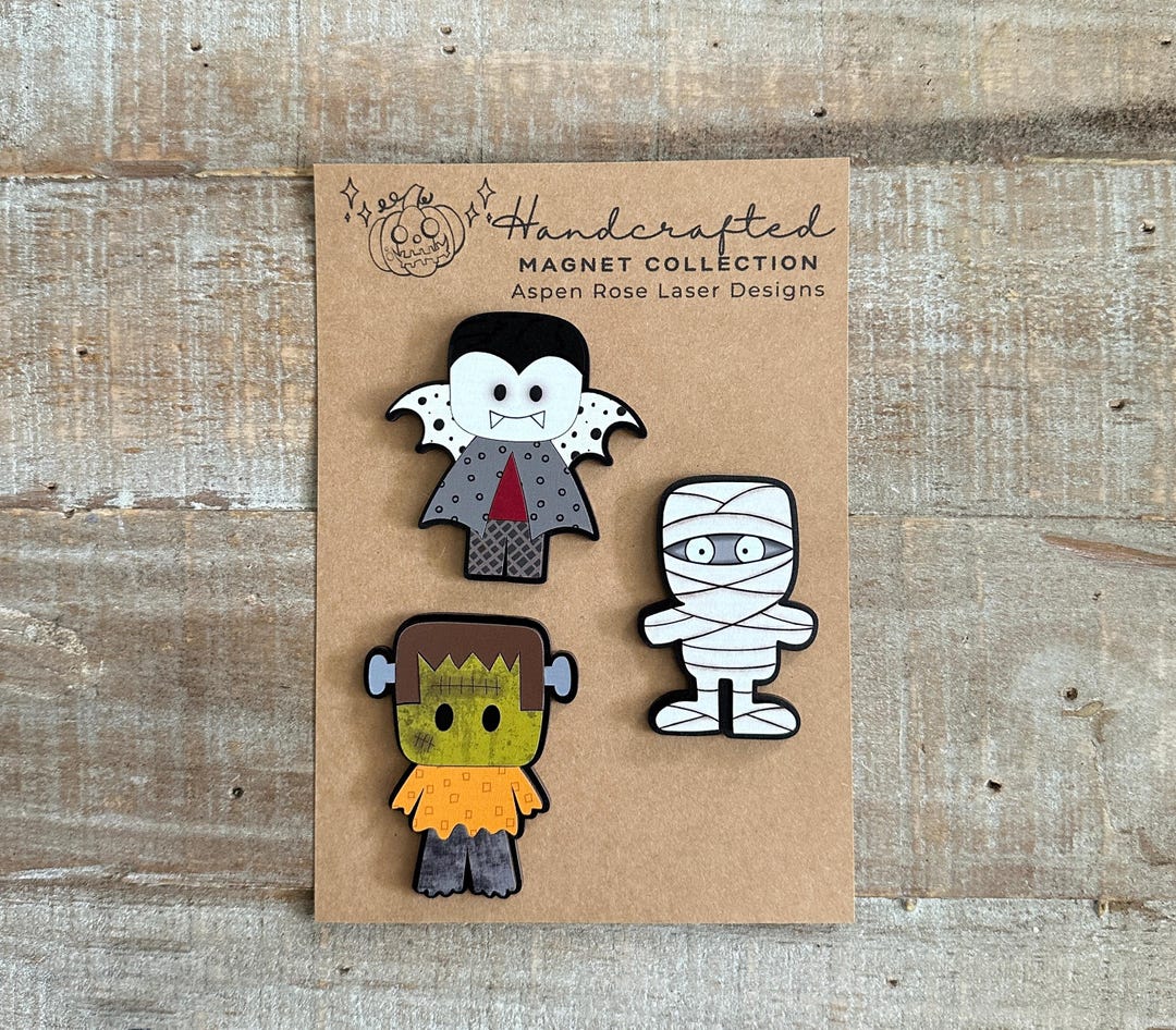 Whimsical Little Monster Magnets, Halloween Magnet, Halloween Decor ...