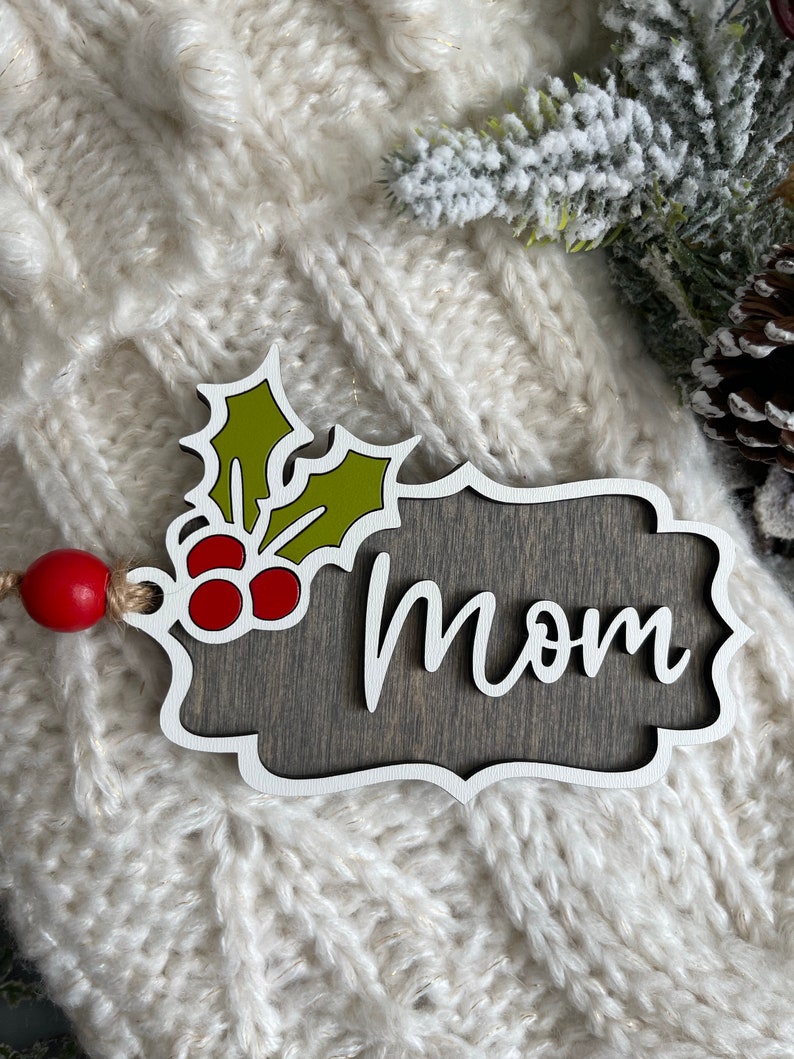 Custom Wood Stocking Tag Gift Tag Personalized Stocking - Etsy