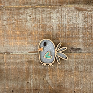 Whimsical Wood Bird Magnet Collection, Bird Accessories, Bird Decor ...