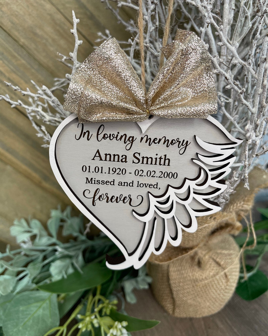 Custom Memorial Ornament, Personalized Memorial Ornament, in Memory ...
