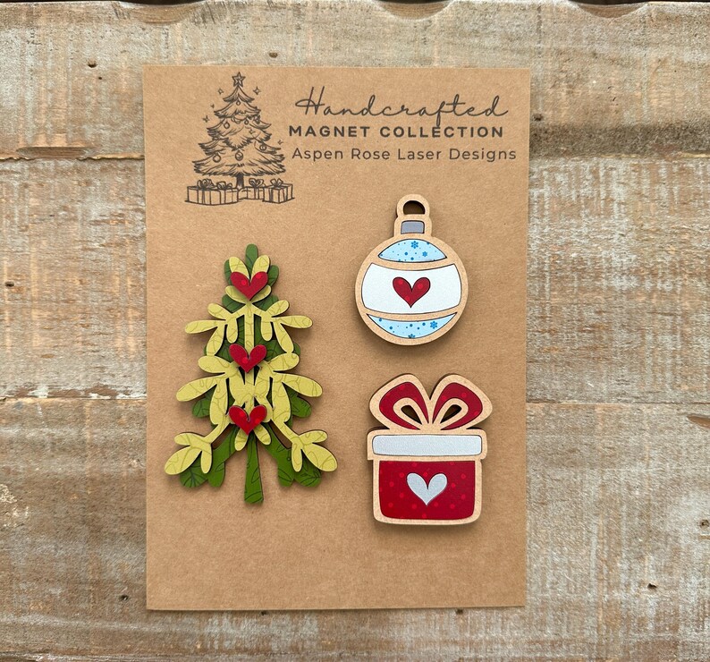 Whimsical Christmas Magnet Collection, Christmas Decorations, Cute ...