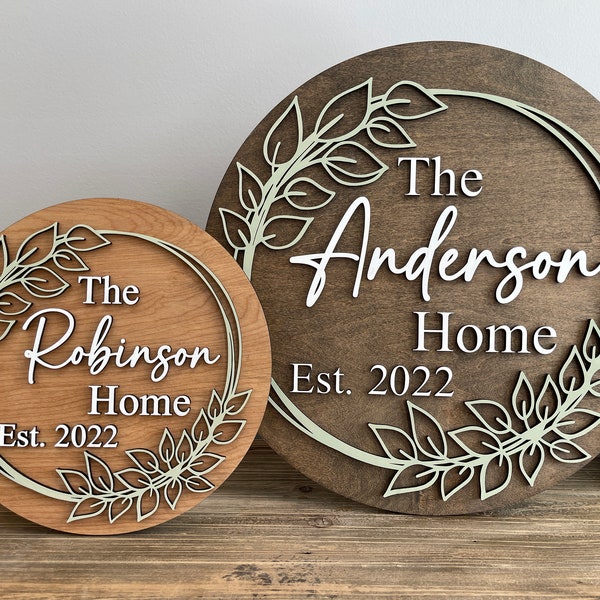 Rustic Last Name Home Sign - Etsy