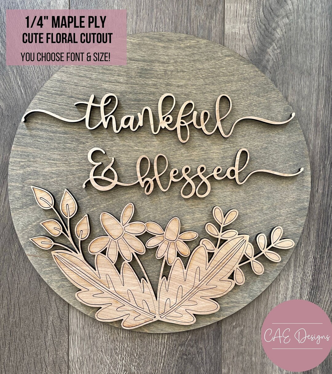 Wood Floral Graphic, Hand Drawn and Laser Cut, DIY Craft- Perfect for ...