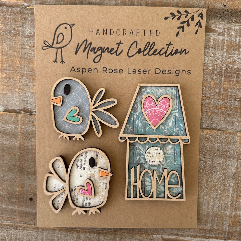 Boho Bird Magnets - Etsy