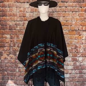 Elegant Poncho-sarape, Made of Super Lightweight Alpaca Wool Blend ...
