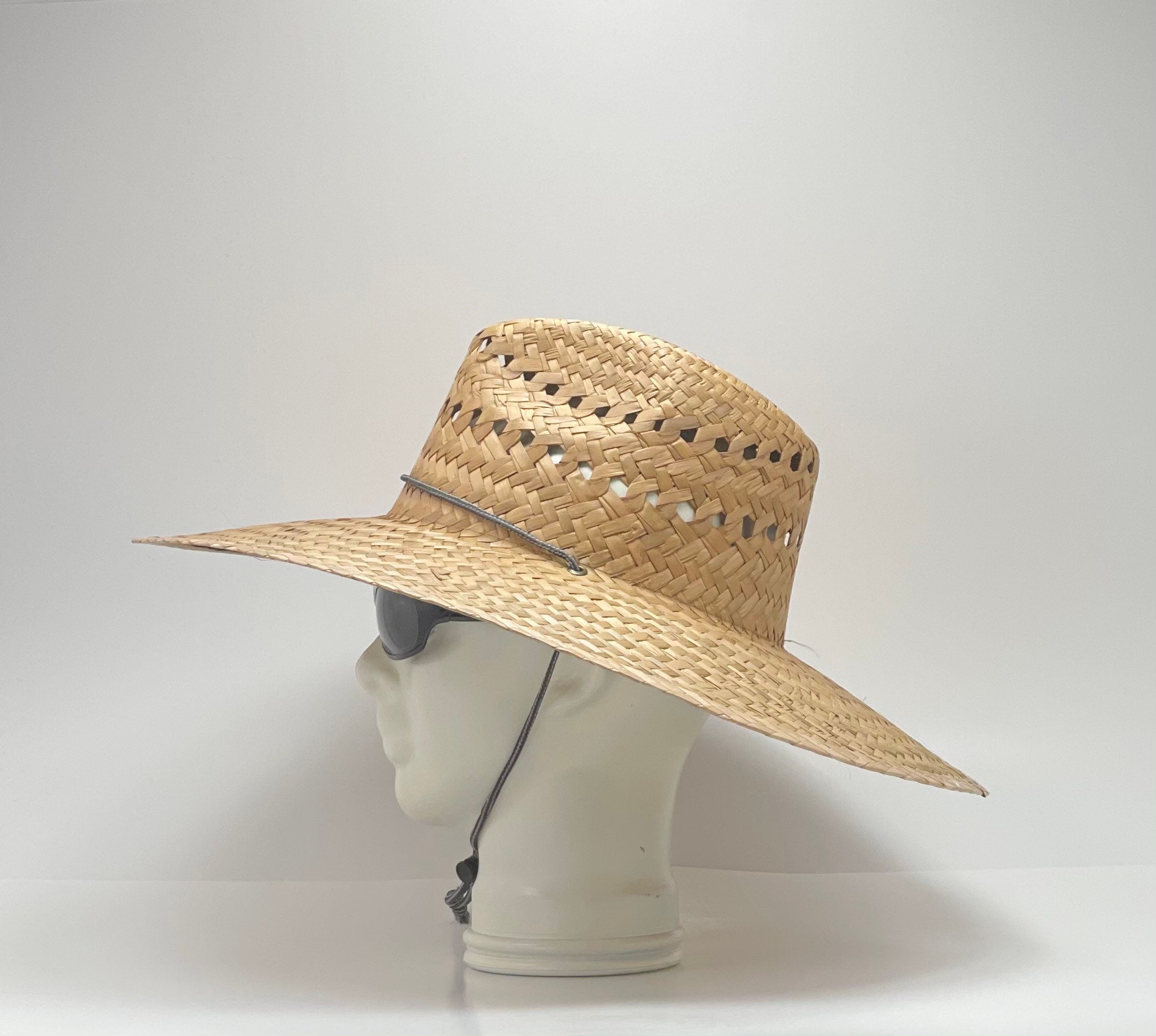 Fishermen Straw Hat, Overall Size 18.25 X 17 Well Ventilated, Light in ...