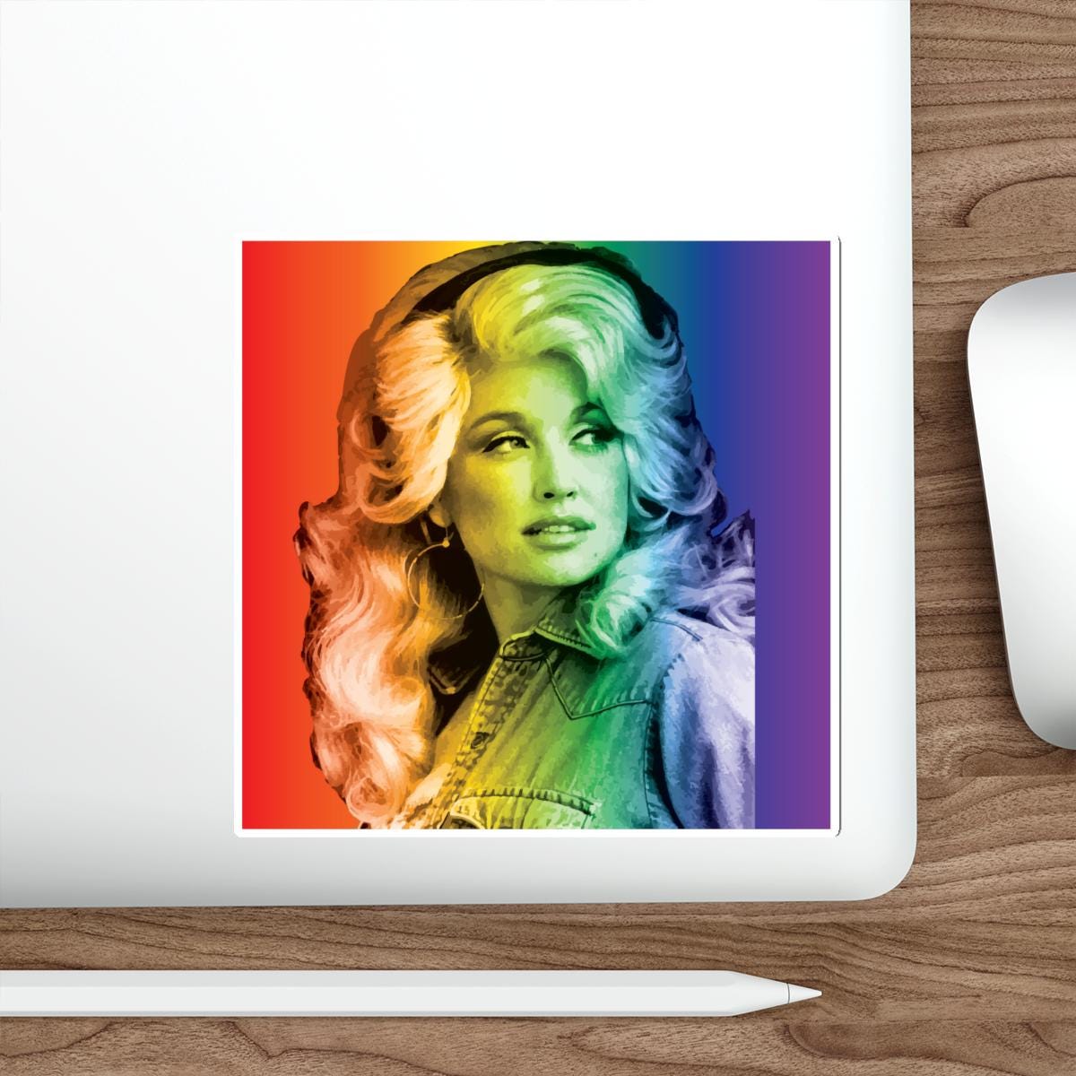 Dolly Parton Die Cut Square Sticker Hydroflask Laptop Water Bottle Book ...