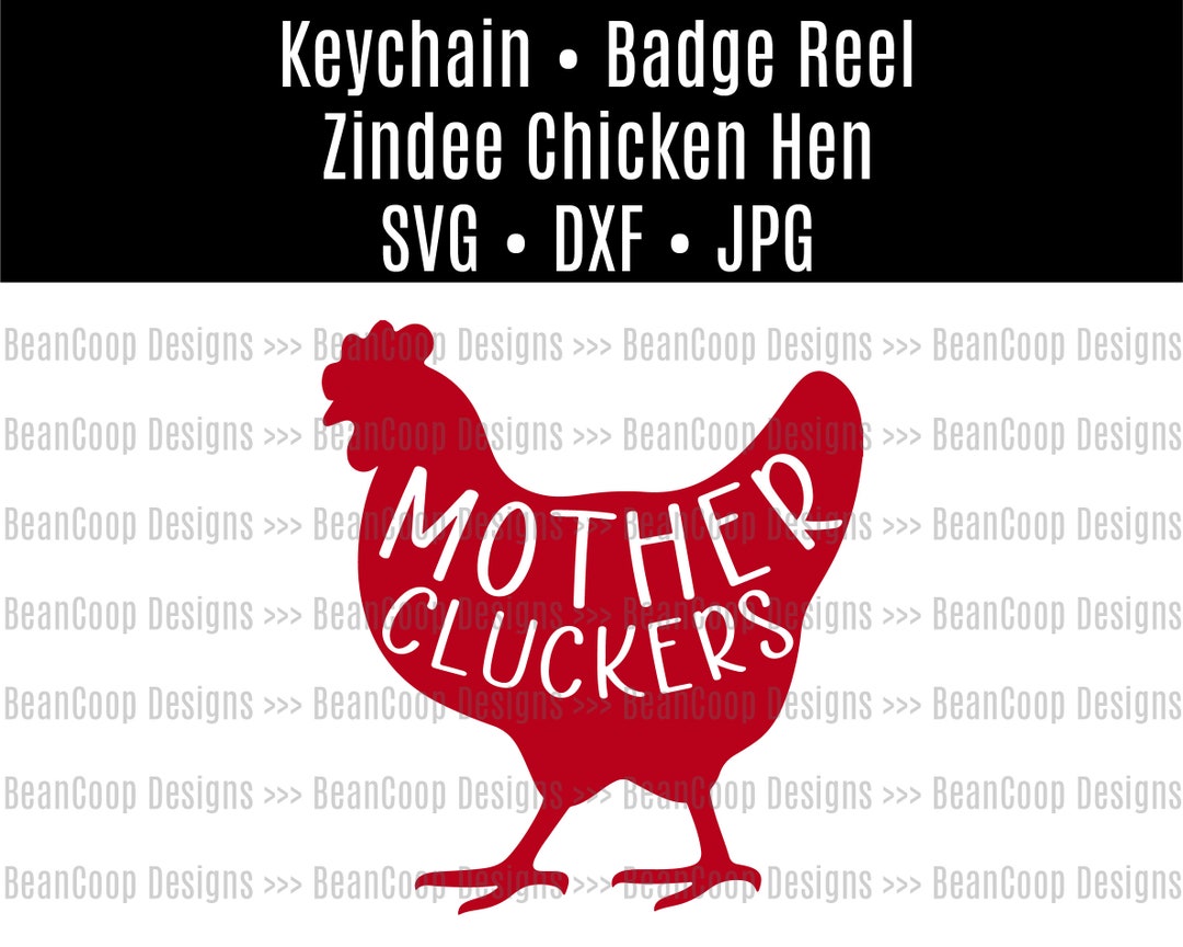 Chicken Hen Zindee Cut File Keychain Badge Reel Acrylic Blank Magnet - Etsy