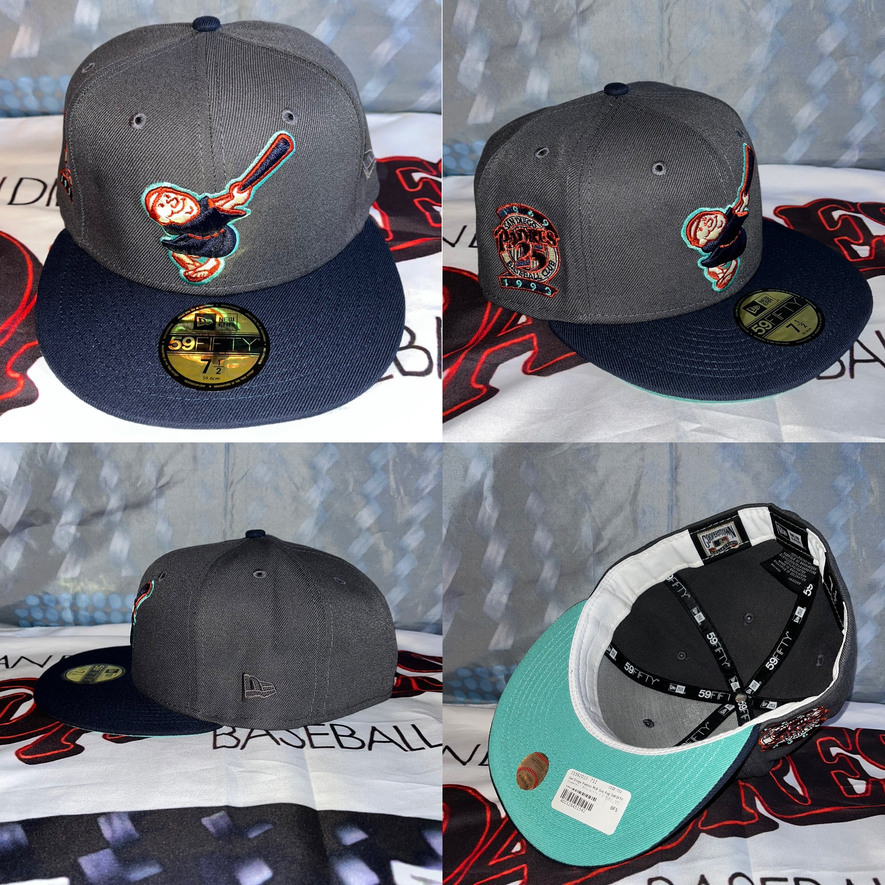 San Diego Padres MLB Friar 59FIFTY Sea Fog - Etsy
