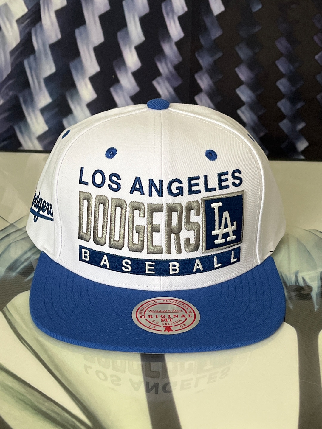 Dodgers Box Out Mitchell & Ness Snapback - Etsy