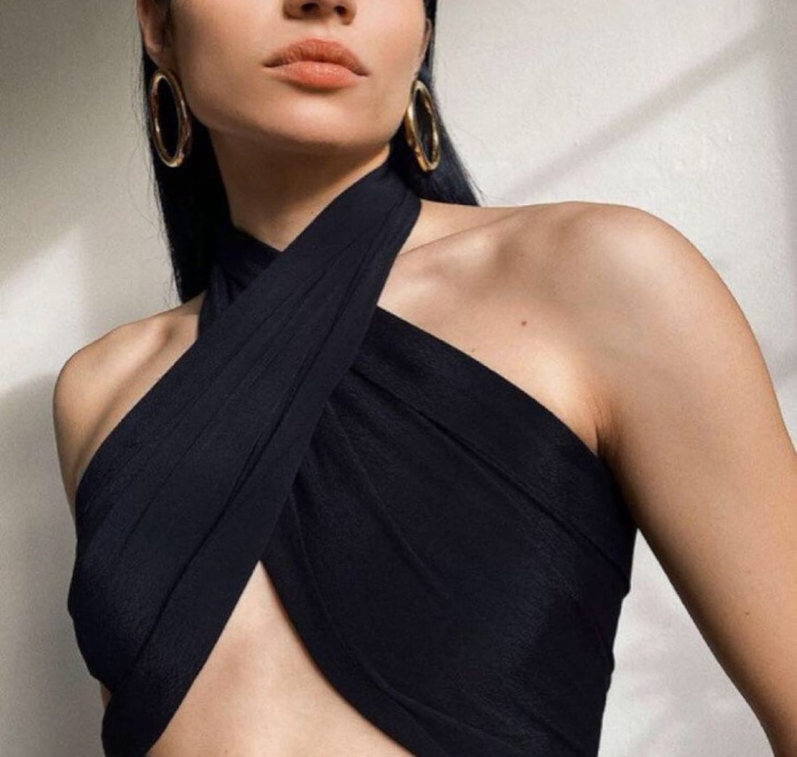 Multiway Halter Cross Neck Handmade Versatile Tied Wrap Top Etsy