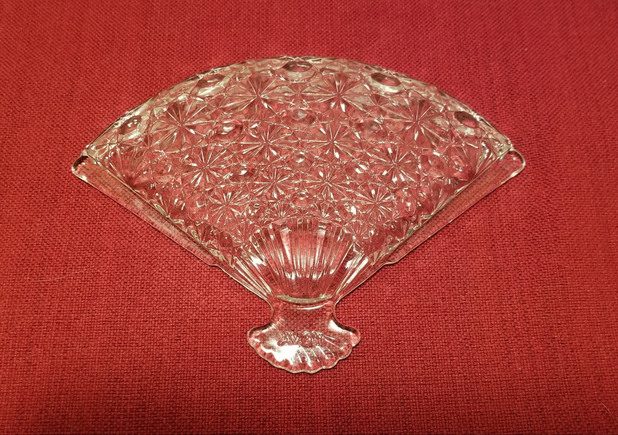 Vintage Avon Fan Clear Cut Glass Soap Dish or Trinket Dish - Etsy