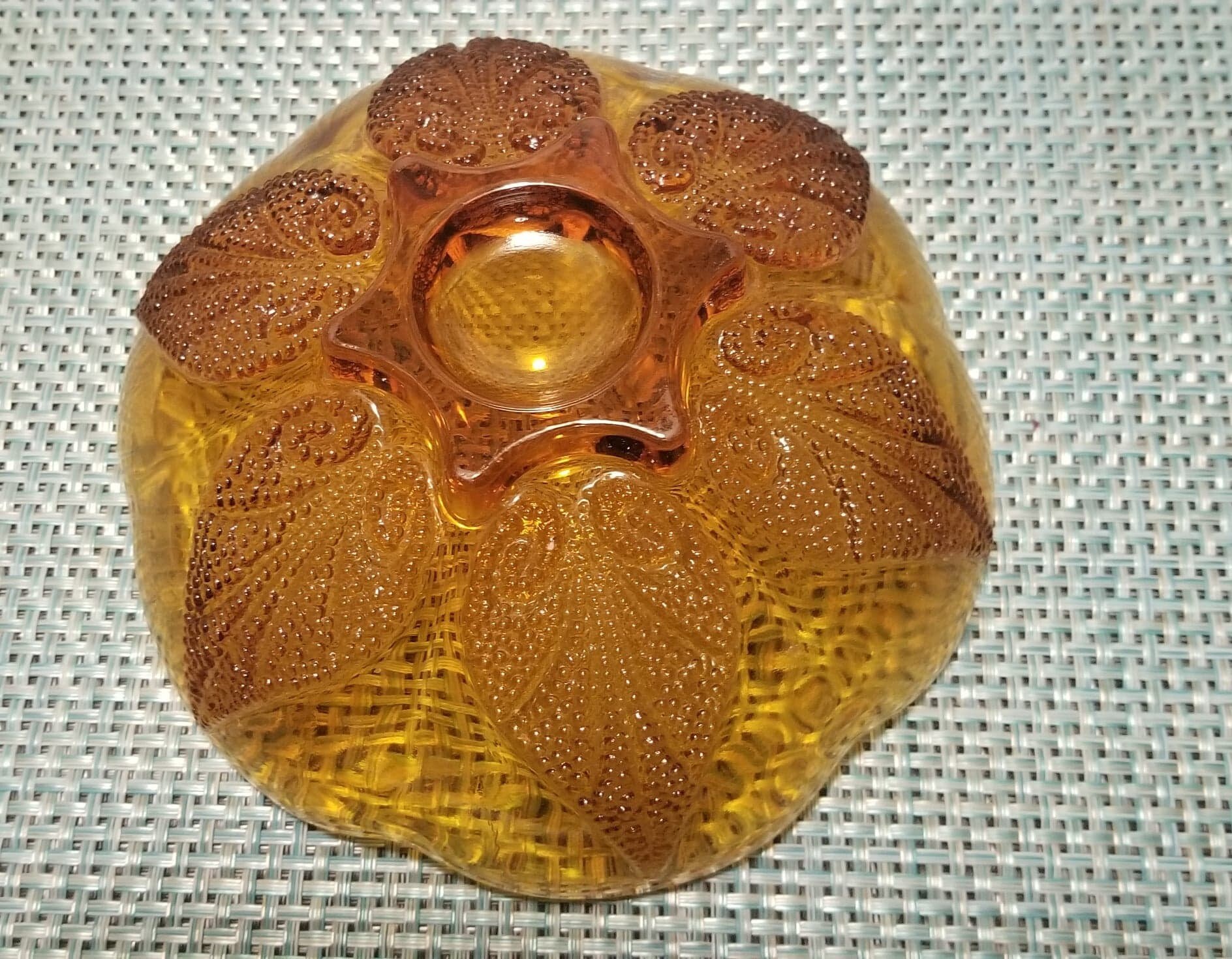 Anchor Hocking Amber Renaissance Leaf Bowl - Etsy