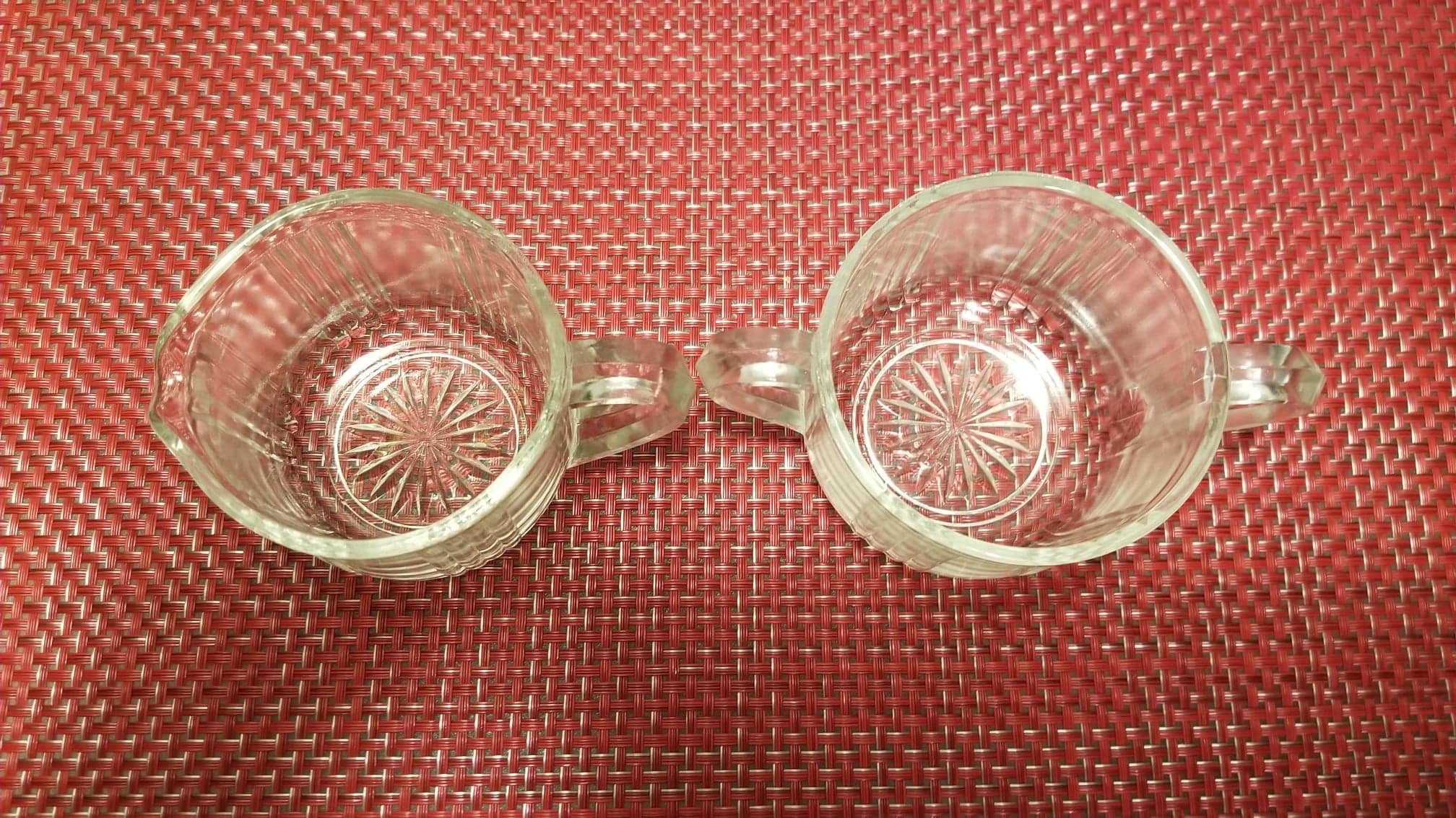 Vintage Clear Depression Glass Ribbed Creamer and Sugar Bowl - Etsy