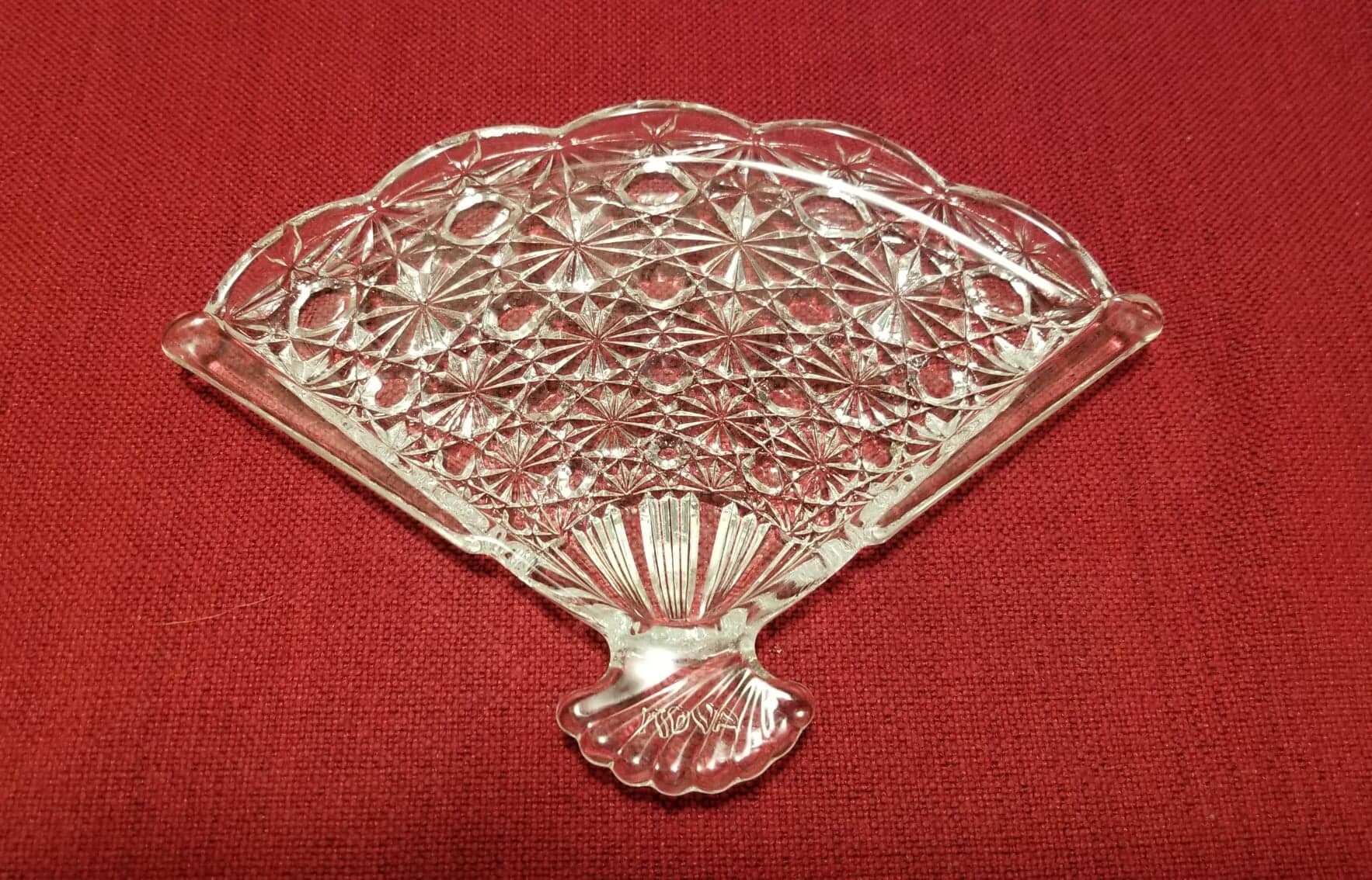 Vintage Avon Fan Clear Cut Glass Soap Dish or Trinket Dish - Etsy