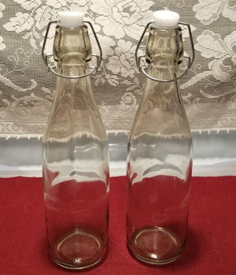 Glass Oil and Vinegar 2PC Condiment Set - Etsy