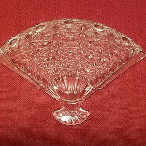 Vintage Avon Fan Clear Cut Glass Soap Dish or Trinket Dish - Etsy