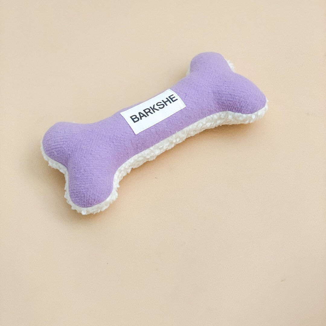 Dog Squeaky Bone Toy // Lilac - Etsy