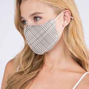 Checker Winter Face Mask Washable Reusable Made in USA Top - Etsy