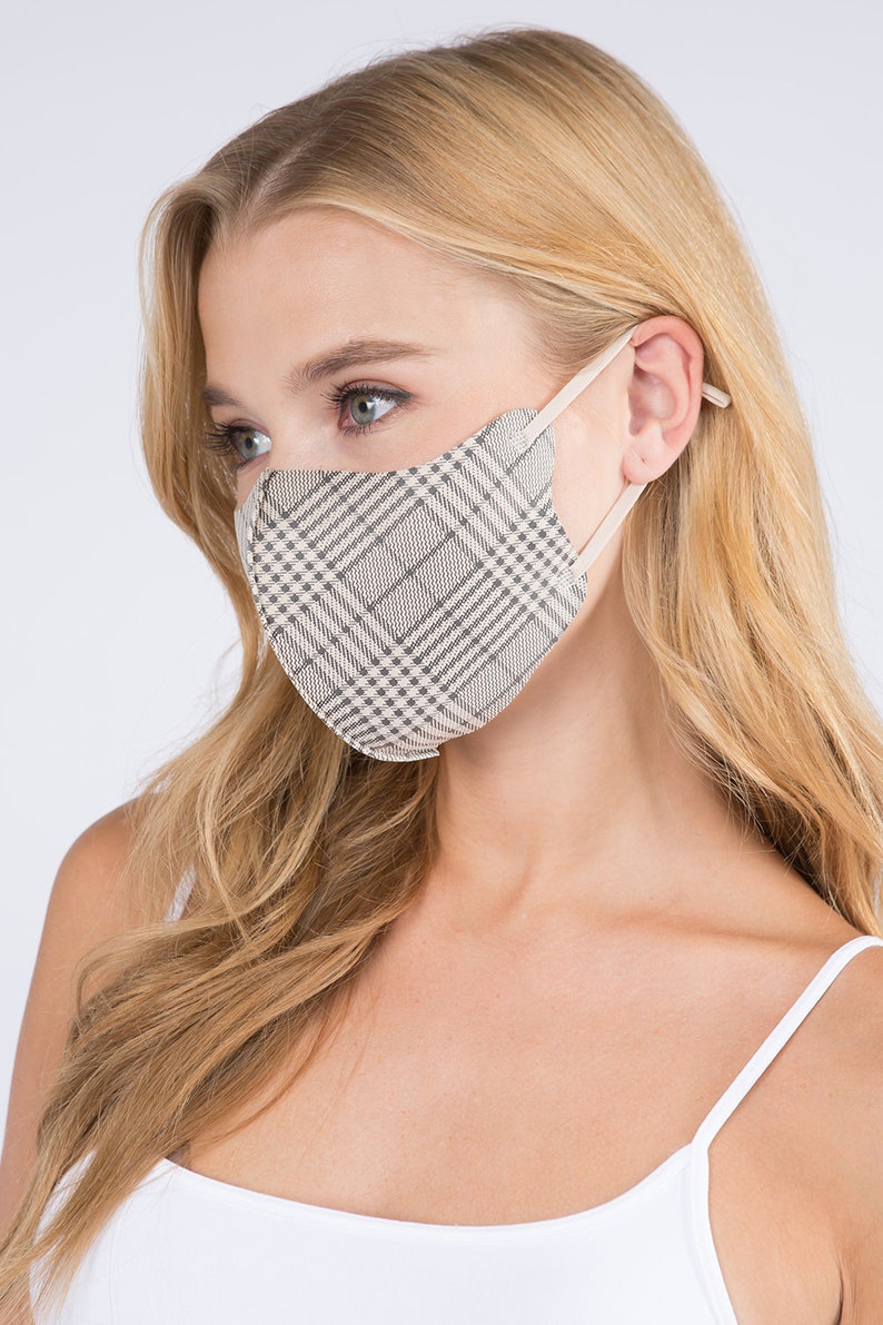 Checker Winter Face Mask Washable Reusable Made in USA Top - Etsy