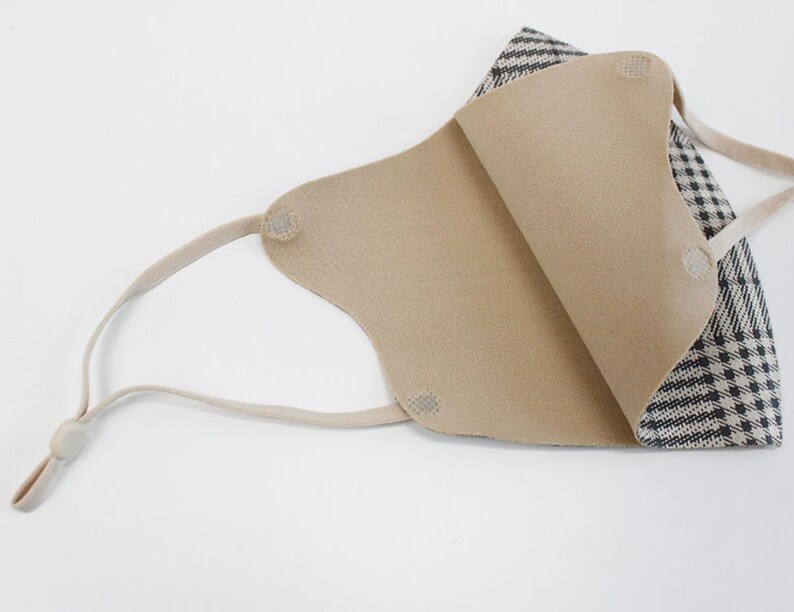 Checker Winter Face Mask Washable Reusable Made in USA Top | Etsy