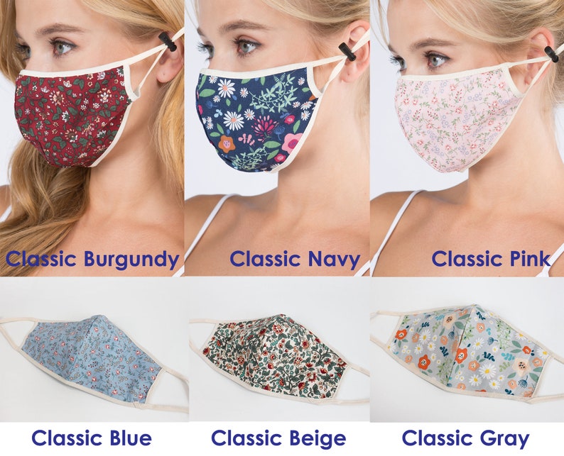 Washable, Reusable and Multi Layered Face Covering Mask Made in USA ...
