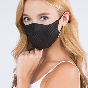 Checker Winter Face Mask Washable Reusable Made in USA Top - Etsy