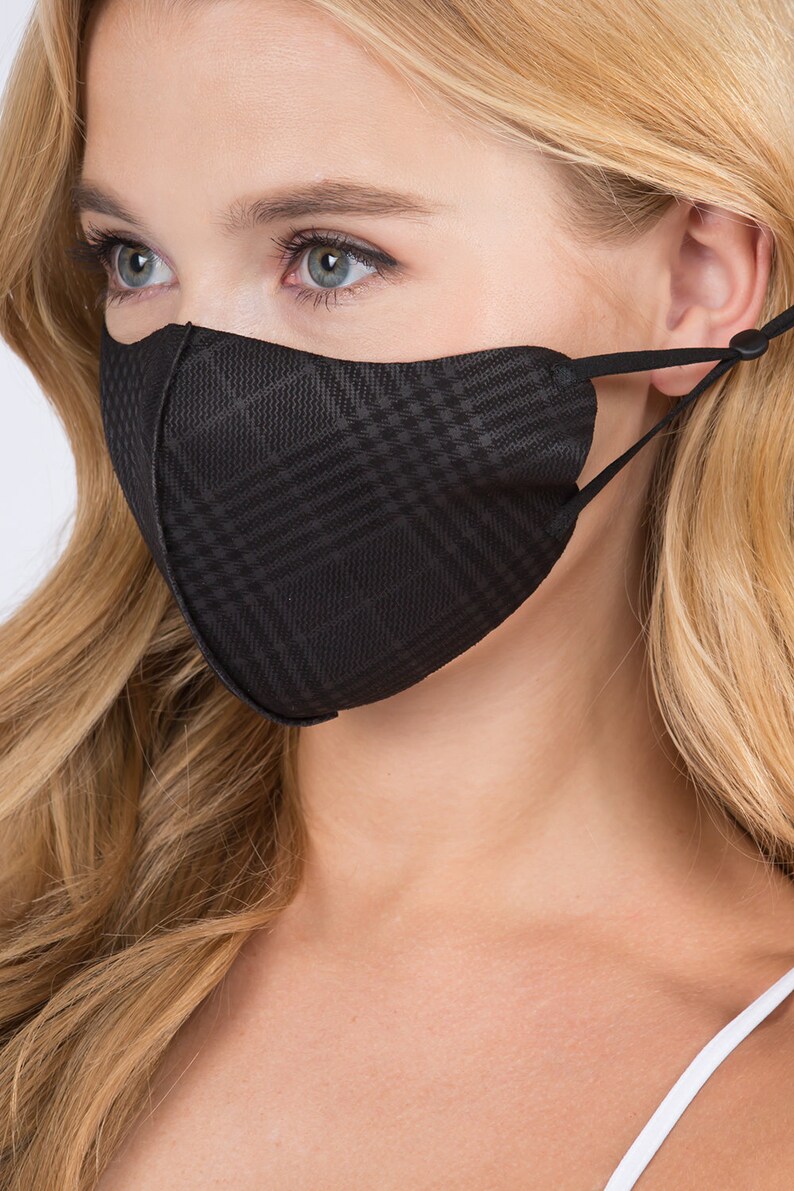 Checker Winter Face Mask Washable Reusable Made in USA Top - Etsy