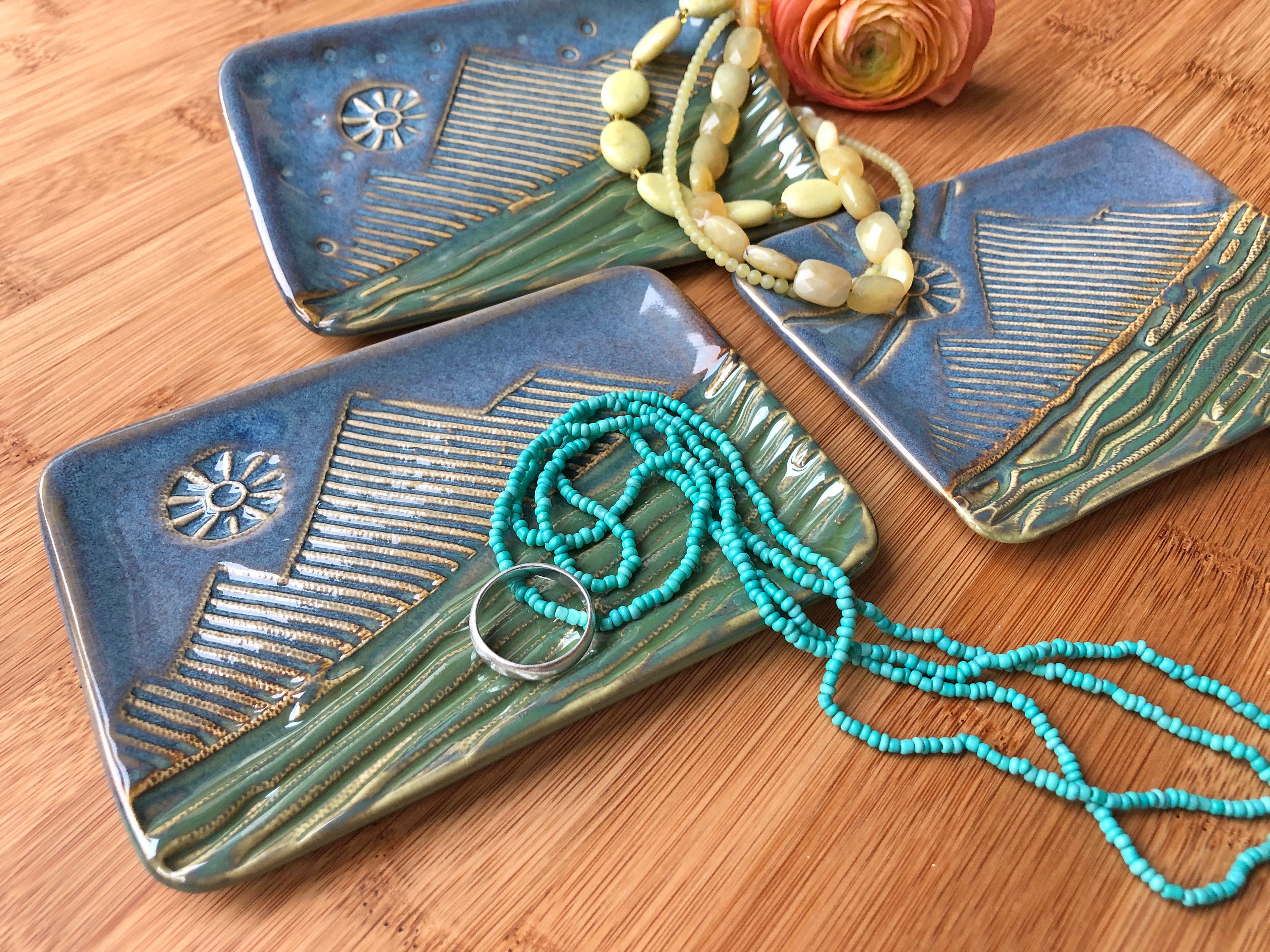 Mountain Trinket Dish, Handmade Pottery Ceramic Dish for Jewelry, Soap ...