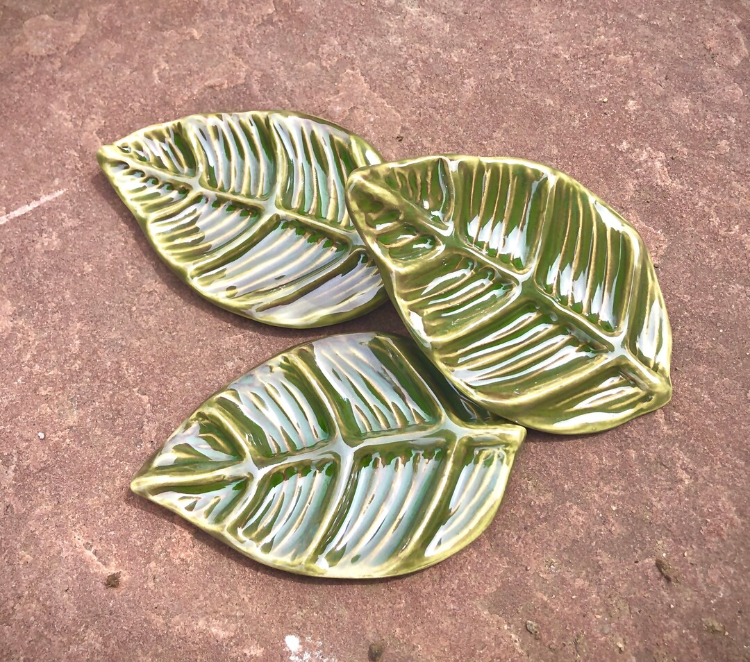 Leaf Carved Dish, Handmade Pottery, Ceramic Dish for Jewelry, Soap ...