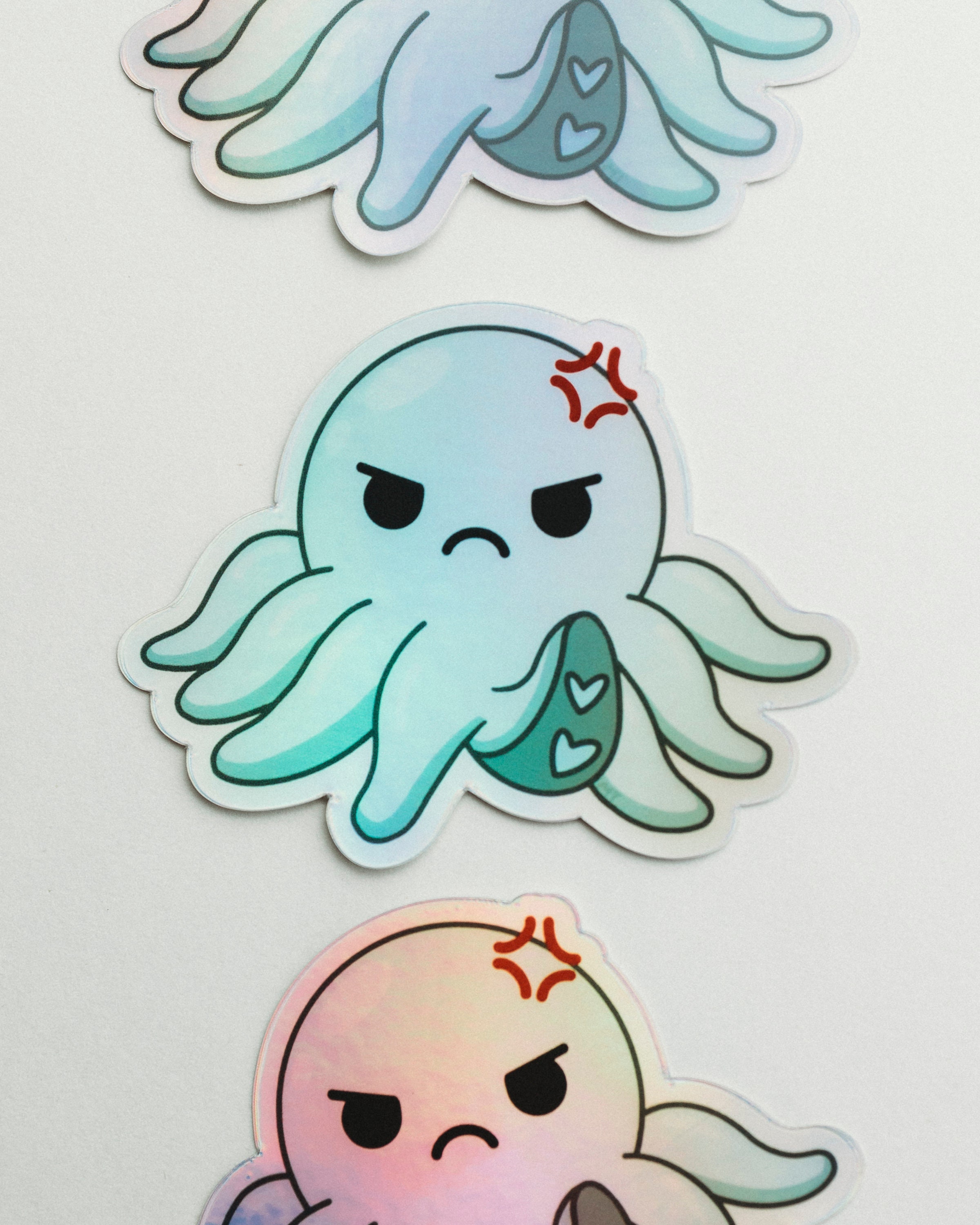 Angry Octi Sticker Holographic - Etsy