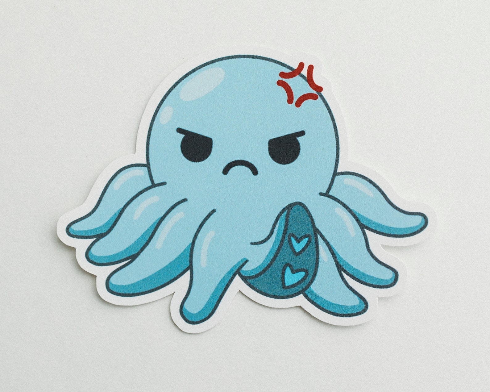 Angry Octi Sticker Matte - Etsy