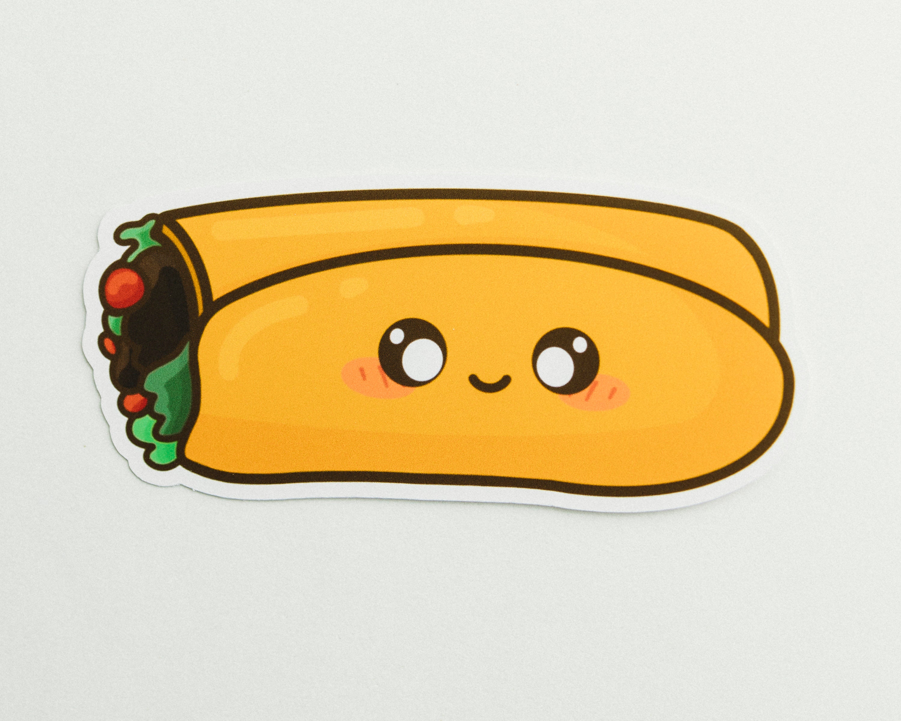 Burrito - Matte Vinyl Sticker - Water Resistant - Etsy