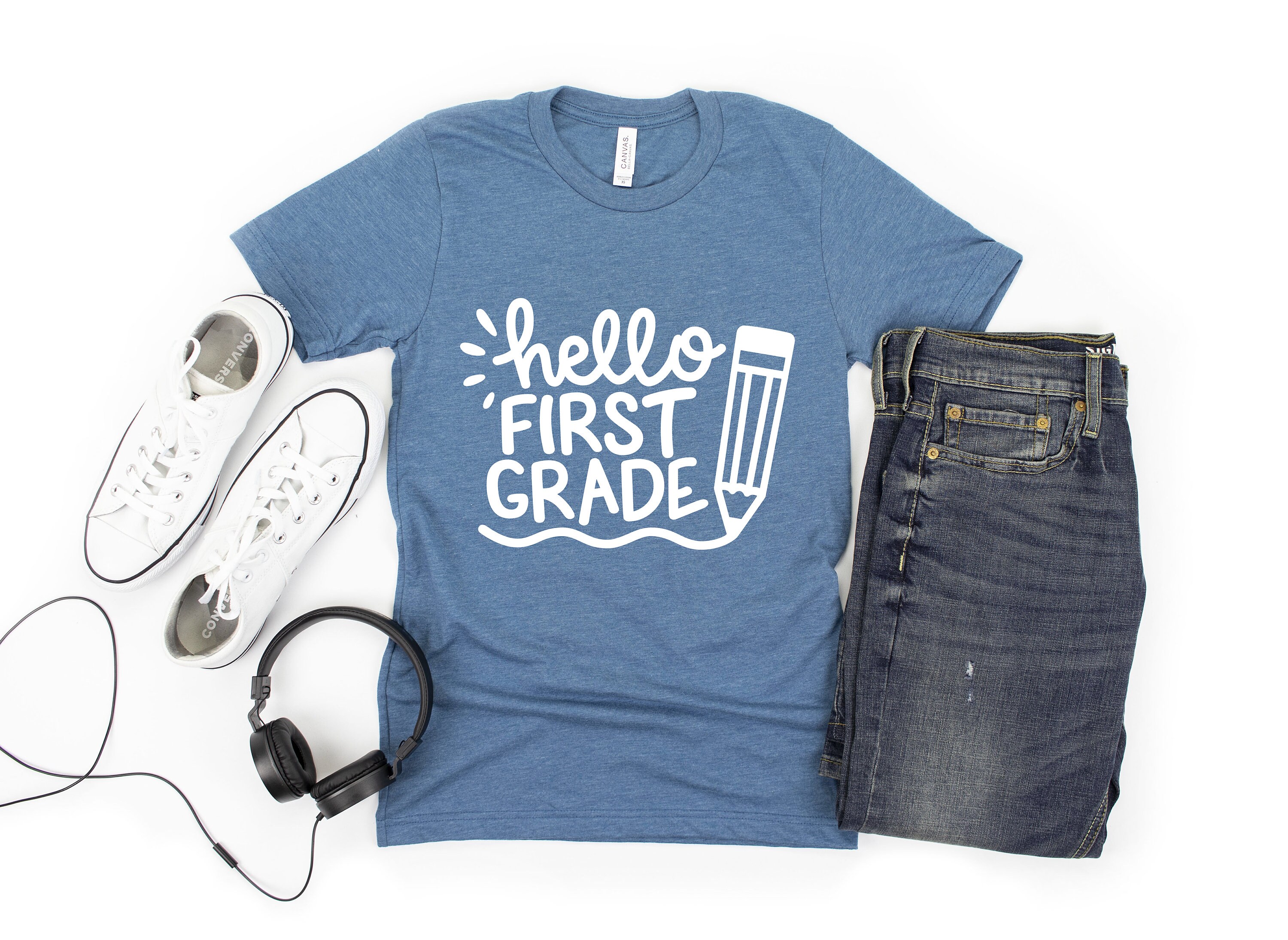 Hello First Grade ShirtFirst Grade Shirts Teacher Shirt | Etsy