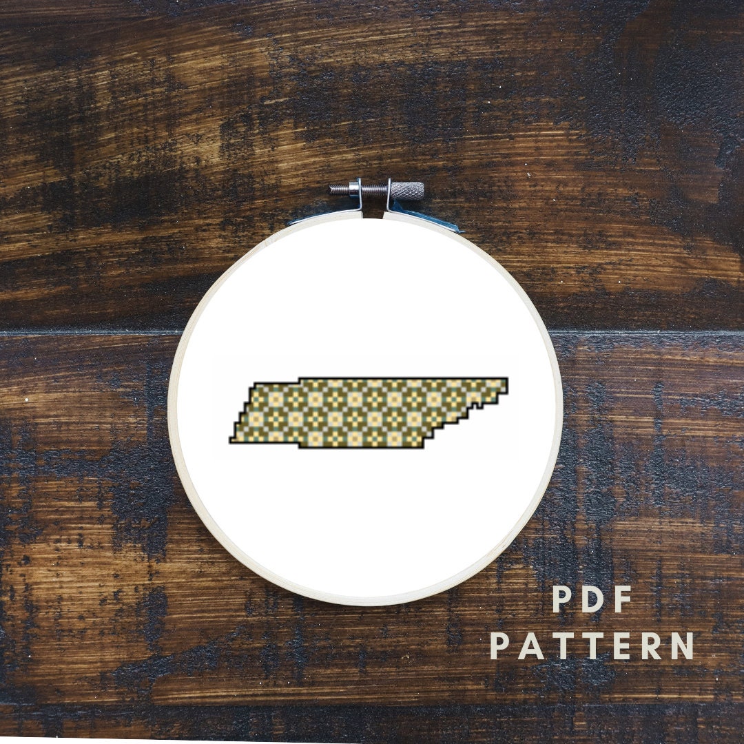 State of Tennessee Geometric Cross Stitch PDF Pattern - Etsy