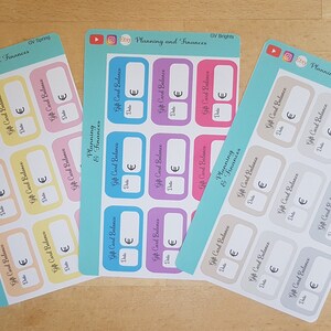 Cash Envelope & Gift Voucher Stickers, Planner Budget Stickers, A6 ...