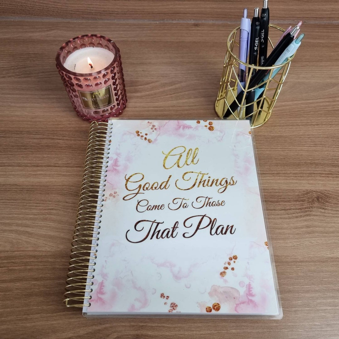 Daily Life Planner - Pink and Gold - Coil Planner, Luxury Planner ...