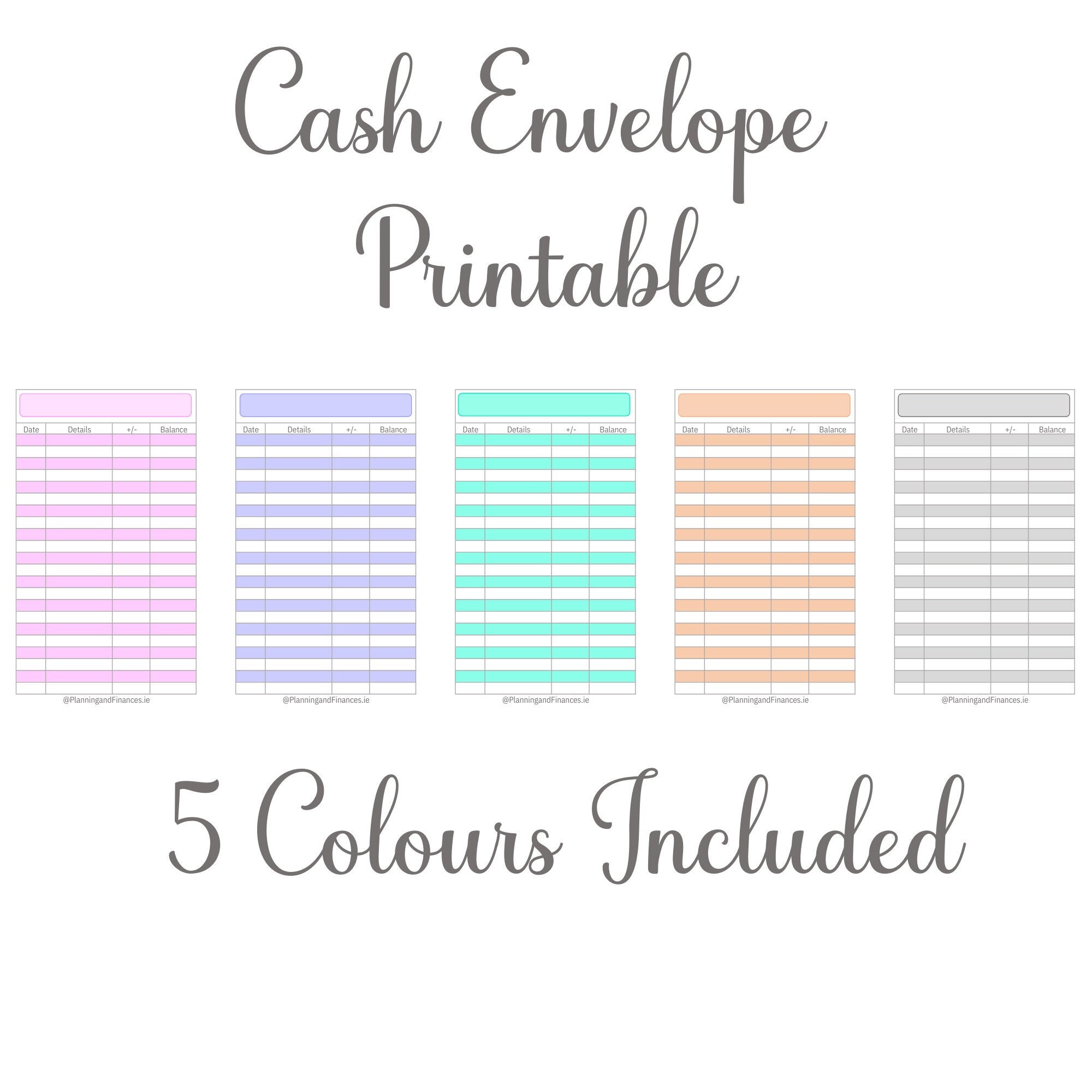 Cash Envelope Tracker Instant Download Expense Tracker | Etsy