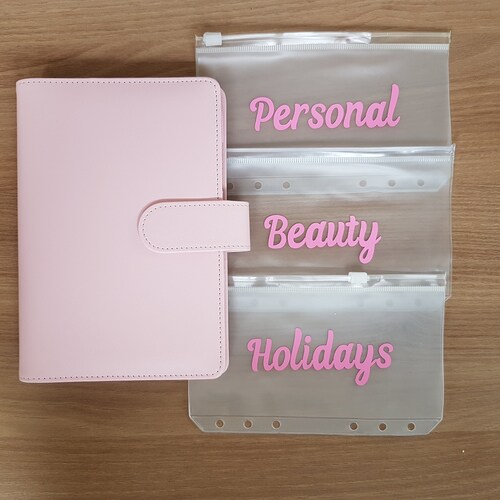 Pink CASH ENVELOPES & BINDER Cash Wallets. A6 Ring Binder | Etsy