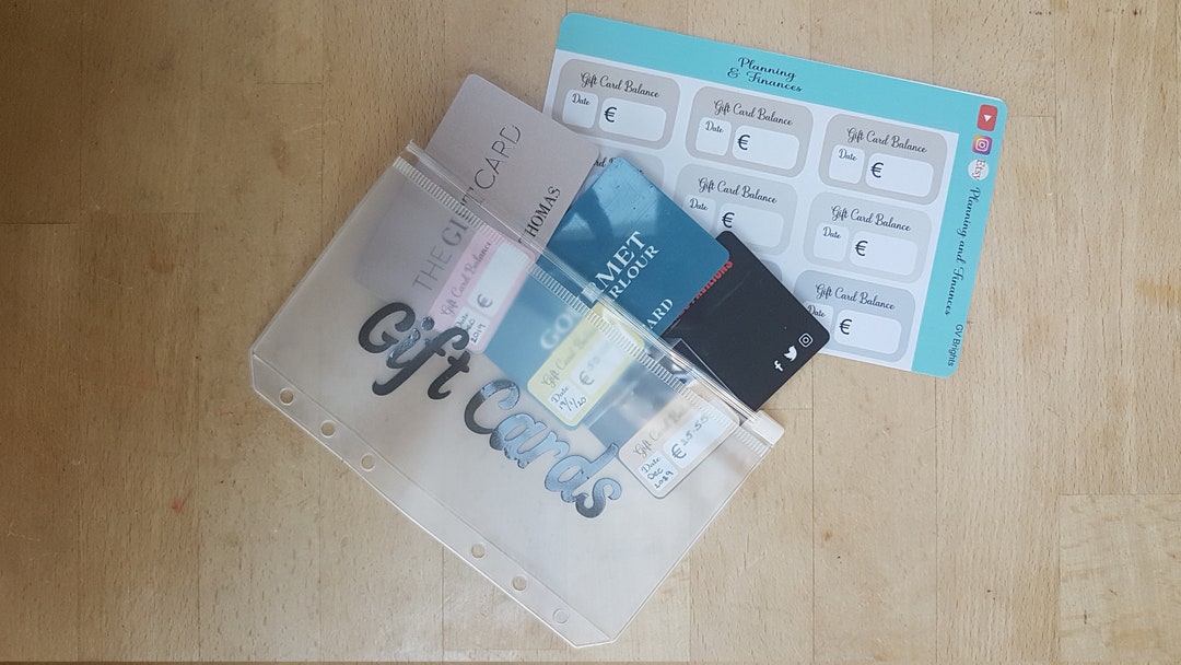 Cash Envelope & Gift Voucher Stickers, Planner Budget Stickers, A6 ...