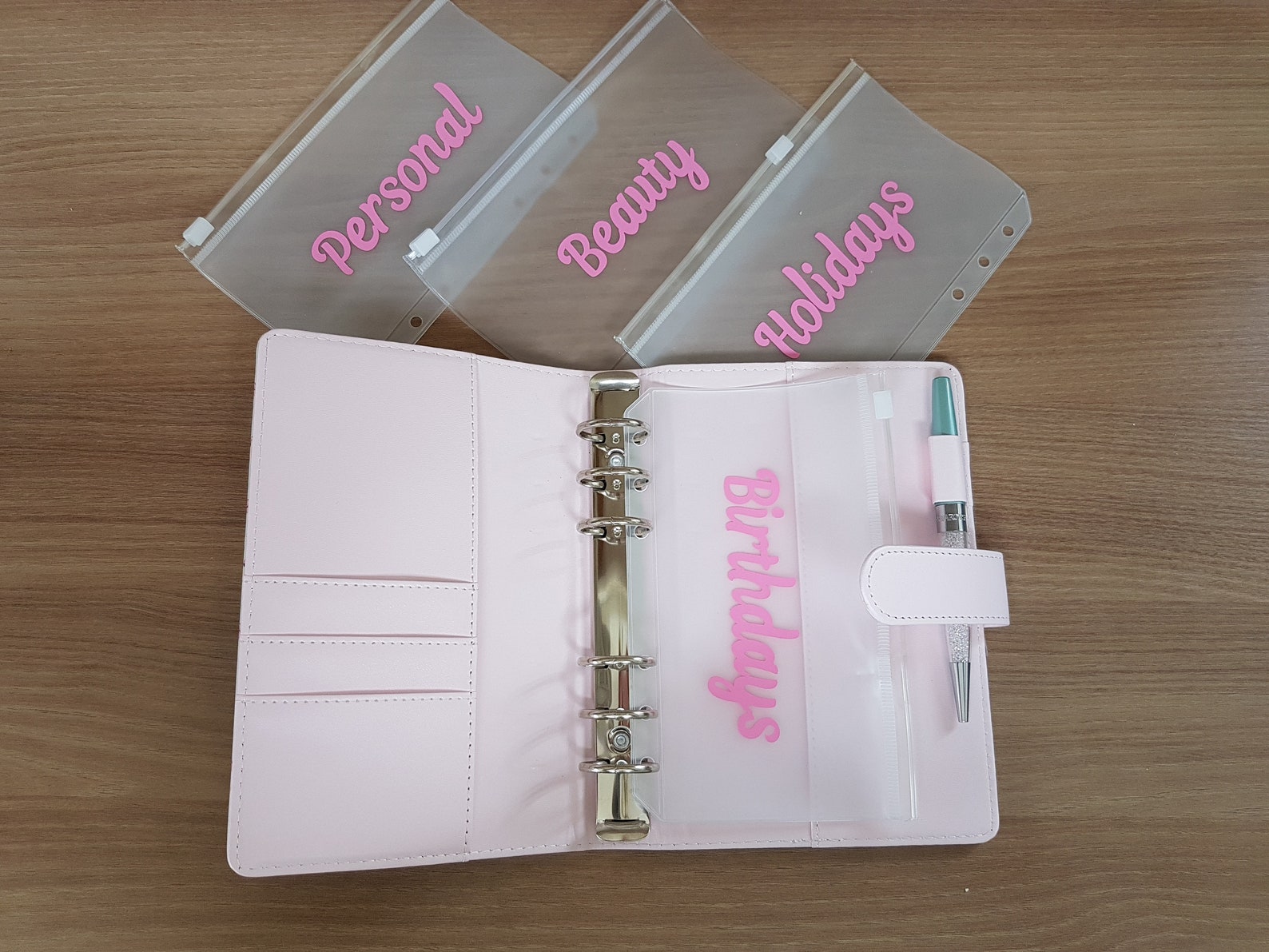 Pink CASH ENVELOPES & BINDER Cash Wallets. A6 Ring Binder | Etsy